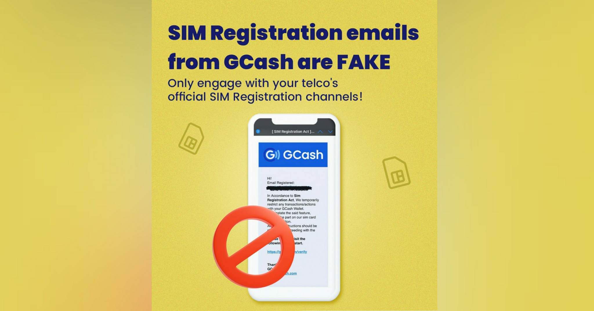 GCash issues warning anew vs fake SIM Card registration links - Iloilo ...